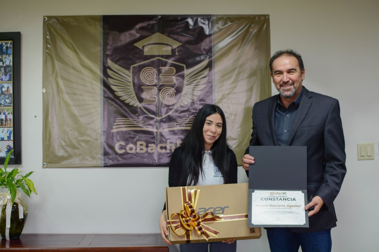Esta es la nueva bandera del Cobach en Baja California.